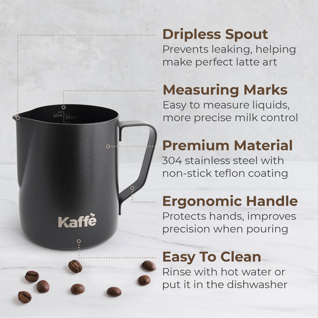 Milk Frothing Pitcher (20oz / 600ml), KFFP02 – Kaffe Products